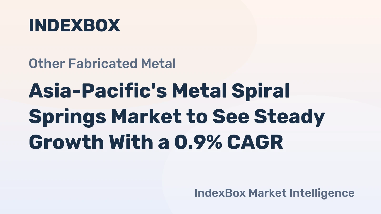 Asia-Pacific's Metal Spiral Springs Market to See Steady Growth With a 0.9% CAGR
