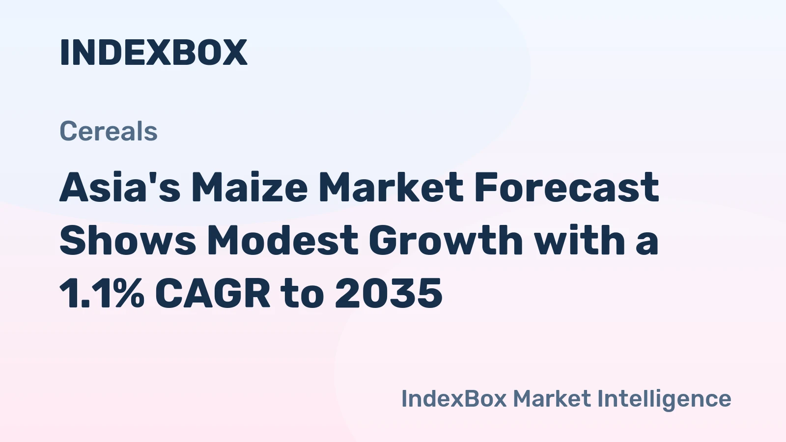 Asia's Maize Market Forecast Shows Modest Growth with a 1.1% CAGR to 2035