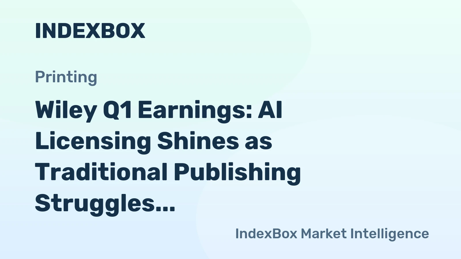 Wiley Q1 Earnings: AI Licensing Shines as Traditional Publishing Struggles