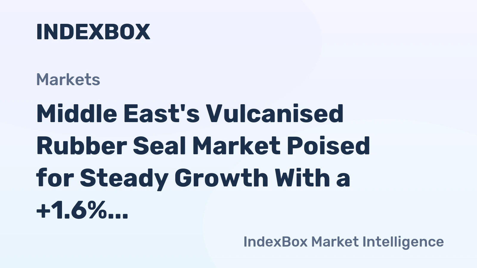 Middle East's Vulcanised Rubber Seal Market Poised for Steady Growth With a +1.6% CAGR Through 2035
