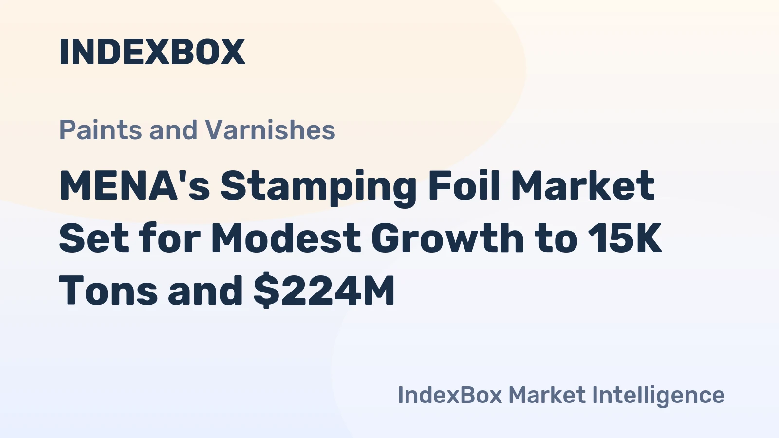 MENA's Stamping Foil Market Set for Modest Growth to 15K Tons and $224M