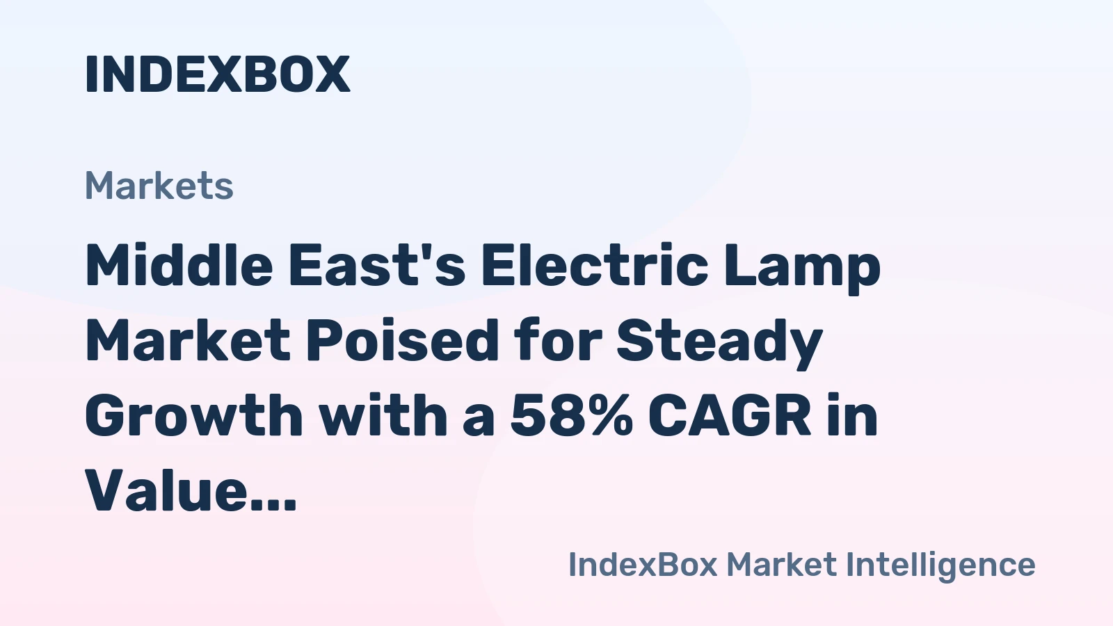 Middle East's Electric Lamp Market Poised for Steady Growth with a 58% CAGR in Value Through 2035
