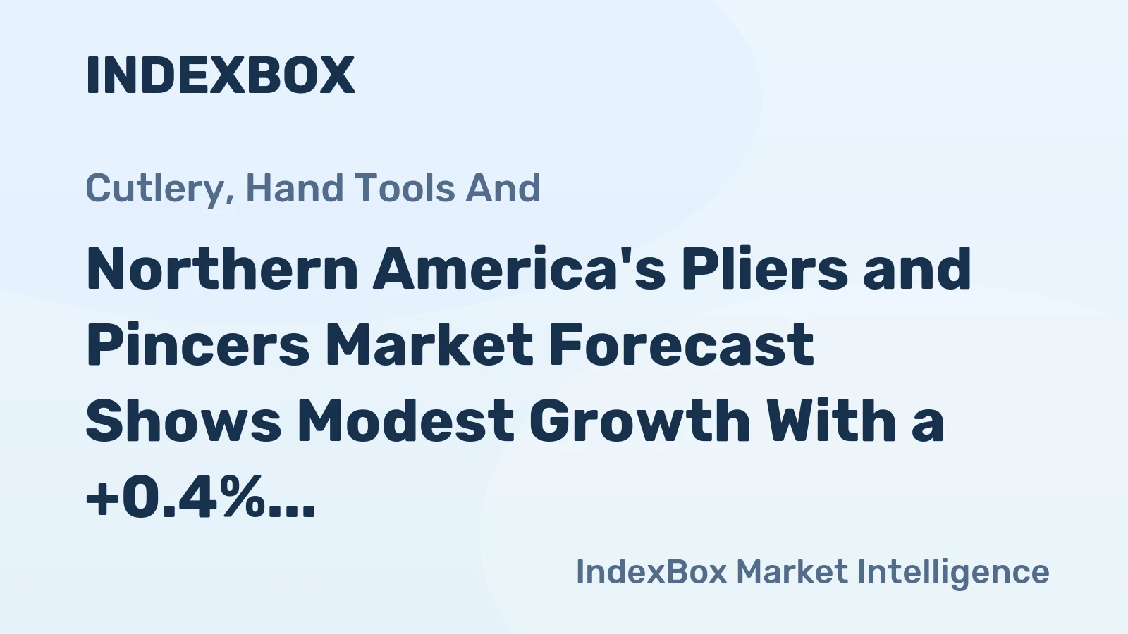 Northern America's Pliers and Pincers Market Forecast Shows Modest Growth With a +0.4% Volume CAGR