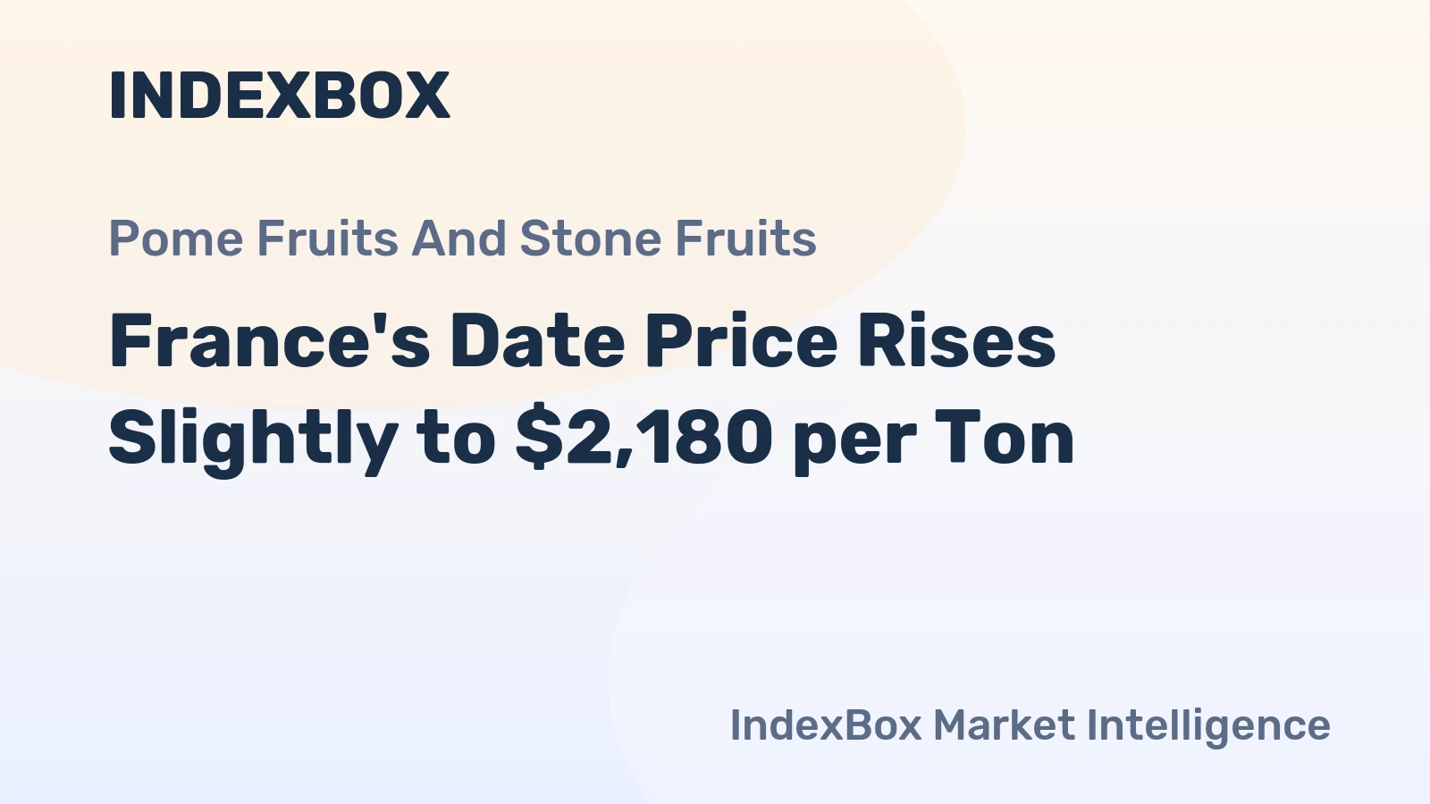 France's Date Price Rises Slightly to $2,180 per Ton