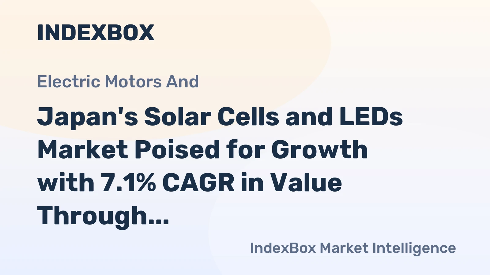 Japan's Solar Cells and LEDs Market Poised for Growth with 7.1% CAGR in Value Through 2035