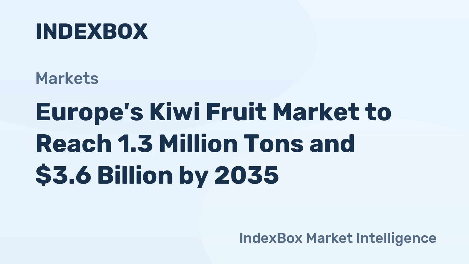 Europe's Kiwi Fruit Market to Reach 1.3 Million Tons and $3.6 Billion by 2035