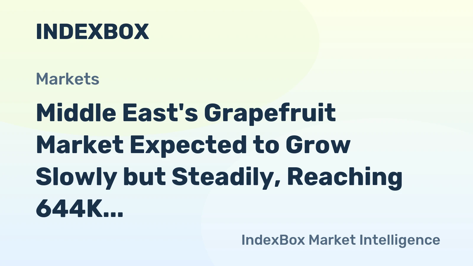 Middle East's Grapefruit Market Expected to Grow Slowly but Steadily, Reaching 644K tons and $468M by 2035