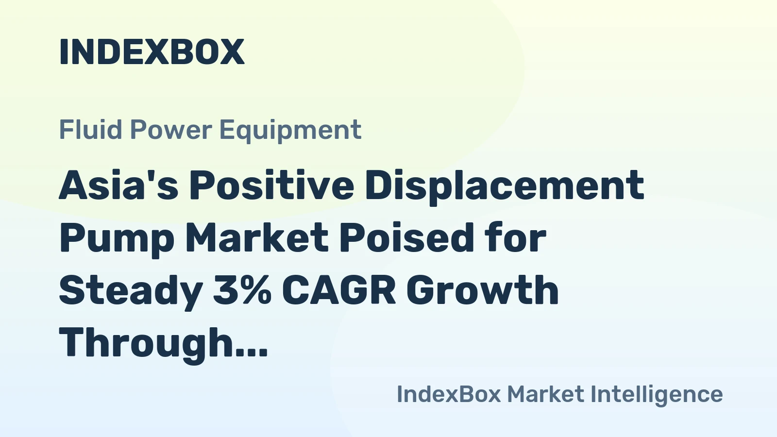 Asia's Positive Displacement Pump Market Poised for Steady 3% CAGR Growth Through 2035