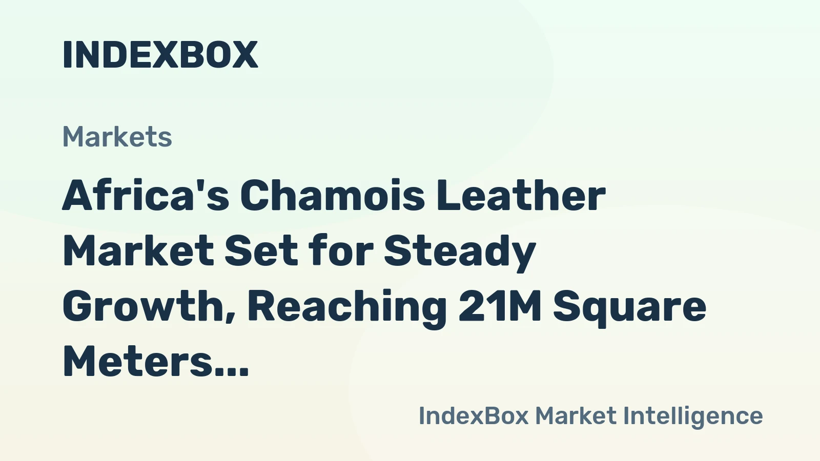 Africa's Chamois Leather Market Set for Steady Growth, Reaching 21M Square Meters in Volume and $482M in Value by 2035