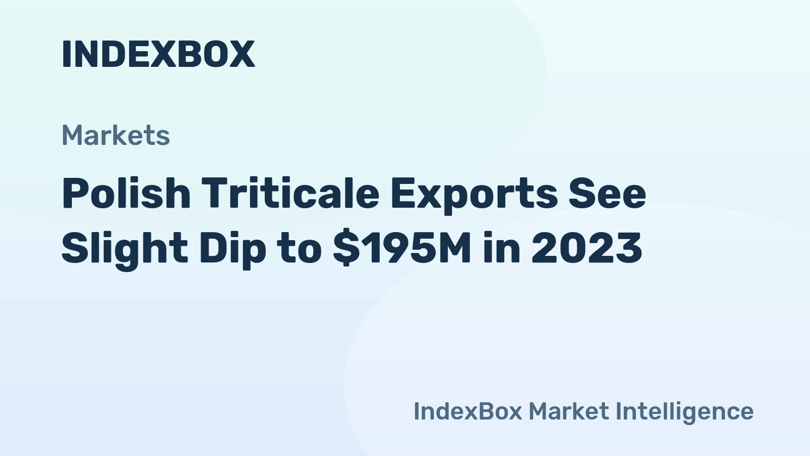 Polish Triticale Exports See Slight Dip to $195M in 2023