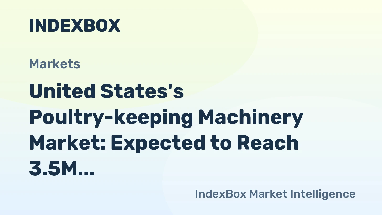 United States's Poultry-keeping Machinery Market: Expected to Reach 3.5M Units and $299M by 2035