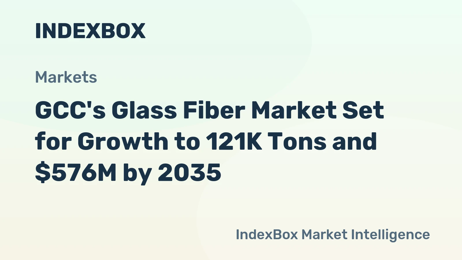 GCC's Glass Fiber Market Set for Growth to 121K Tons and $576M by 2035