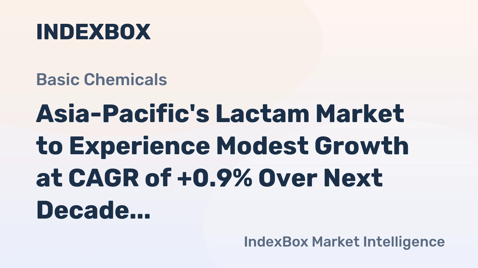 Asia-Pacific's Lactam Market to Experience Modest Growth at CAGR of +0.9% Over Next Decade