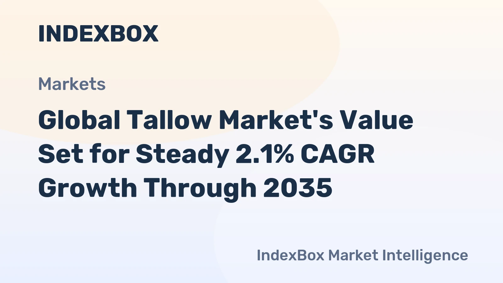 Global Tallow Market's Value Set for Steady 2.1% CAGR Growth Through 2035