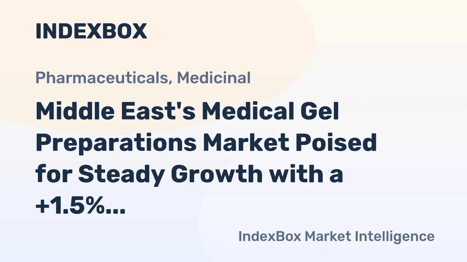 Middle East's Medical Gel Preparations Market Poised for Steady Growth with a +1.5% CAGR