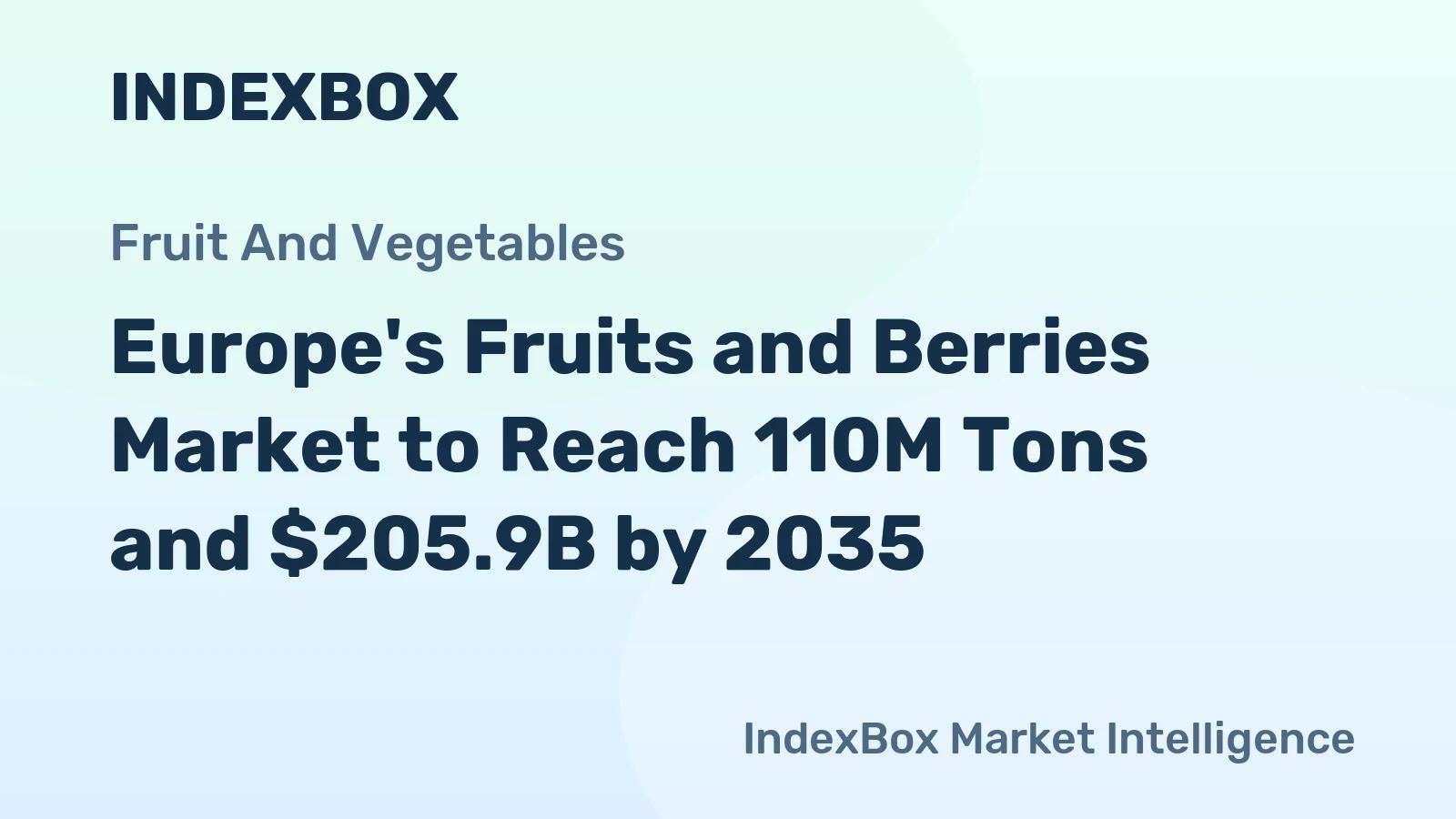 Europe's Fruits and Berries Market to Reach 110M Tons and $205.9B by 2035