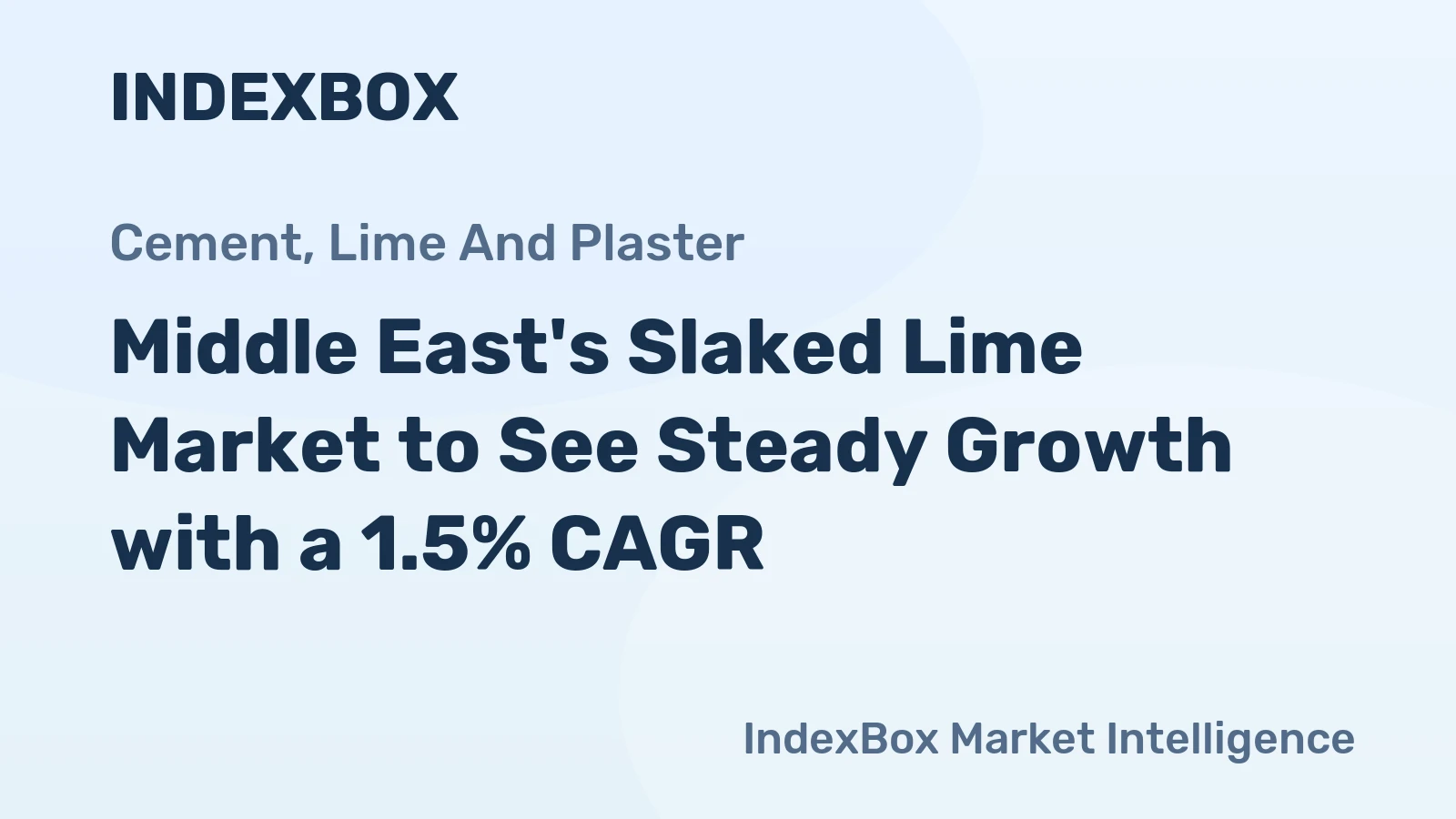 Middle East's Slaked Lime Market to See Steady Growth with a 1.5% CAGR
