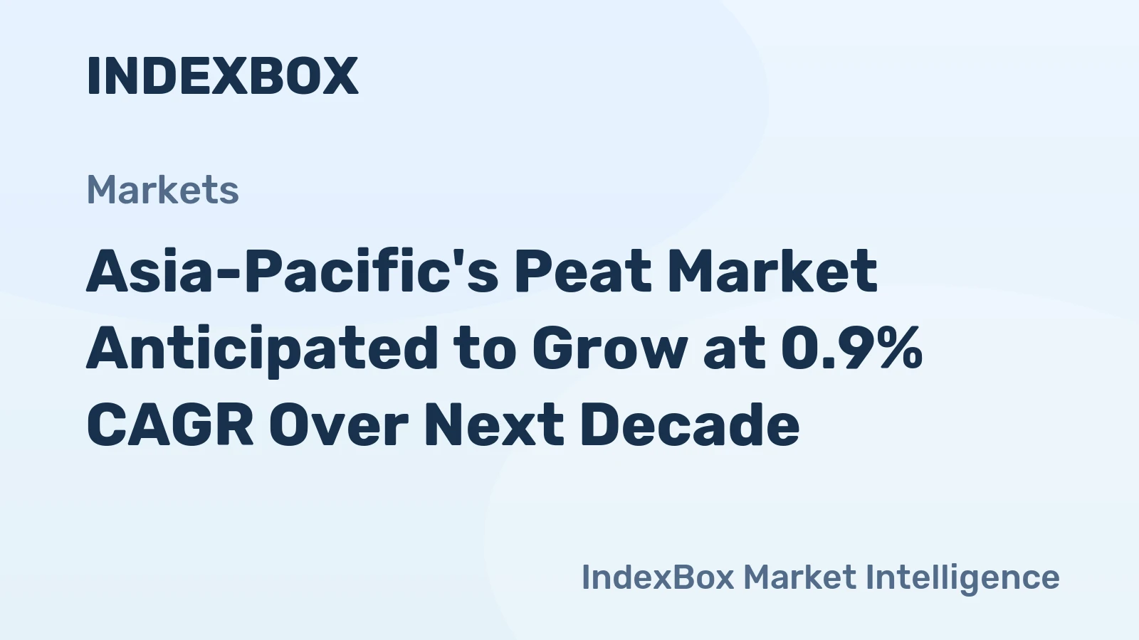 Asia-Pacific's Peat Market Anticipated to Grow at 0.9% CAGR Over Next Decade