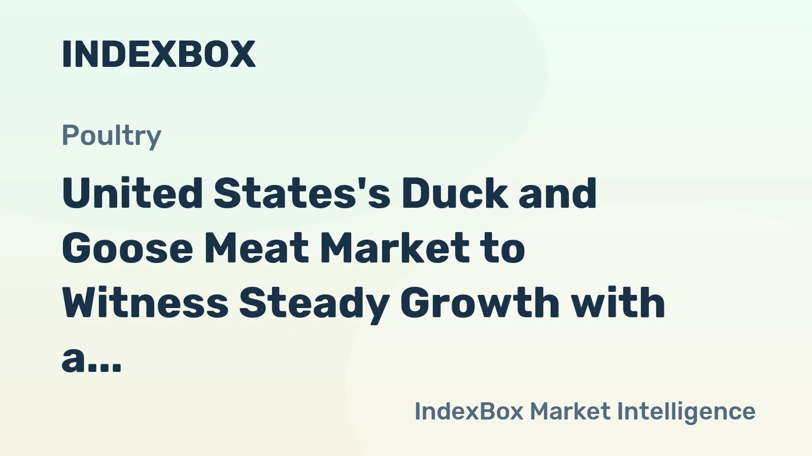 United States's Duck and Goose Meat Market to Witness Steady Growth with a CAGR of +1.5% by 2035