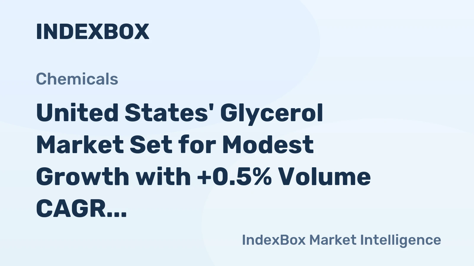 United States' Glycerol Market Set for Modest Growth with +0.5% Volume CAGR Through 2035