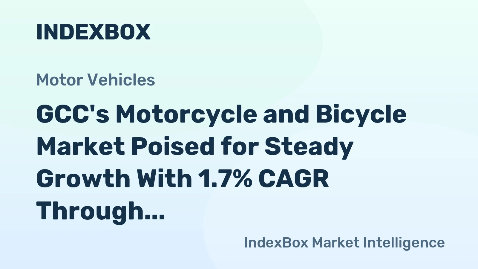 GCC's Motorcycle and Bicycle Market Poised for Steady Growth With 1.7% CAGR Through 2035