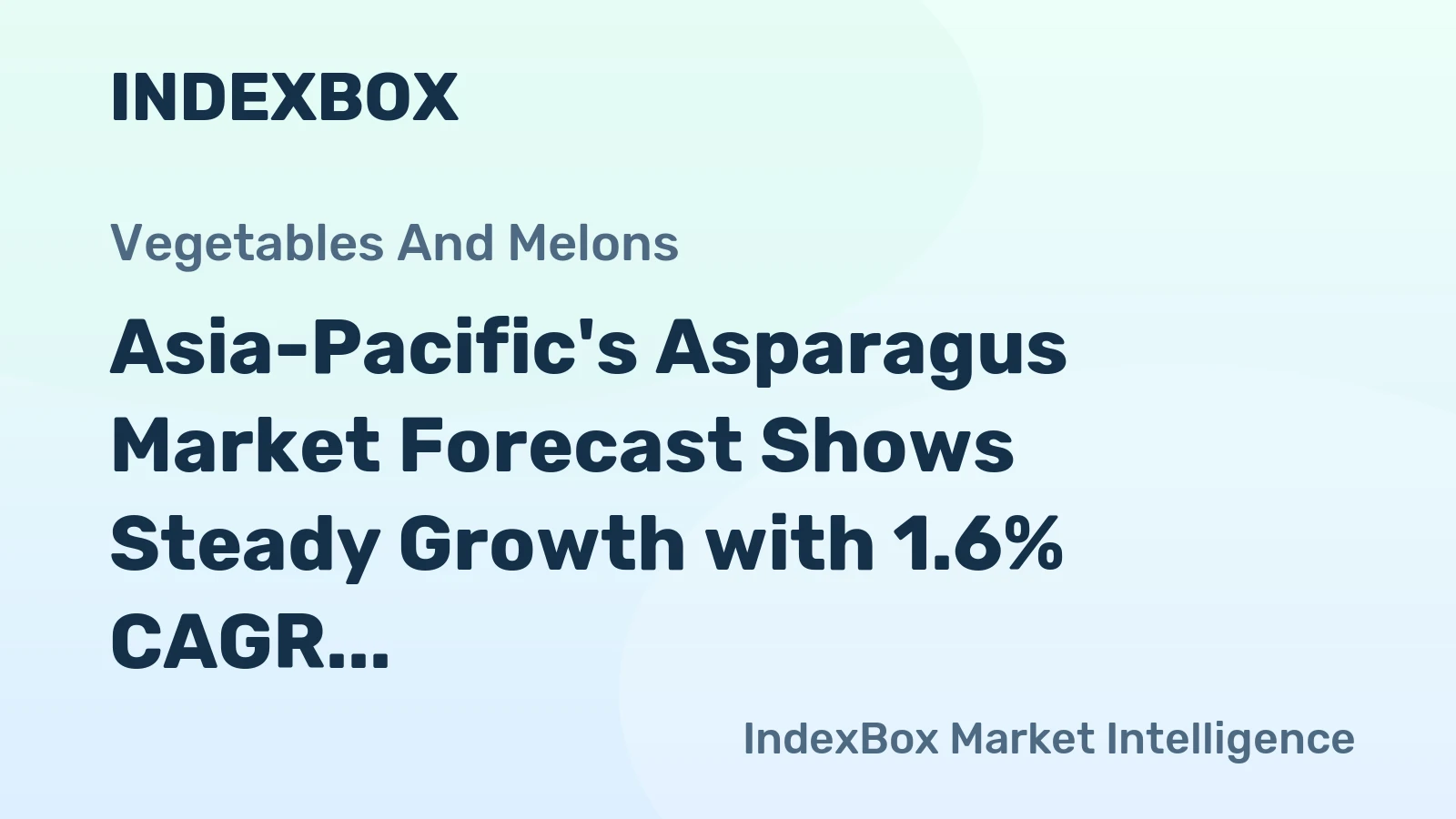Asia-Pacific's Asparagus Market Forecast Shows Steady Growth with 1.6% CAGR in Value Through 2035