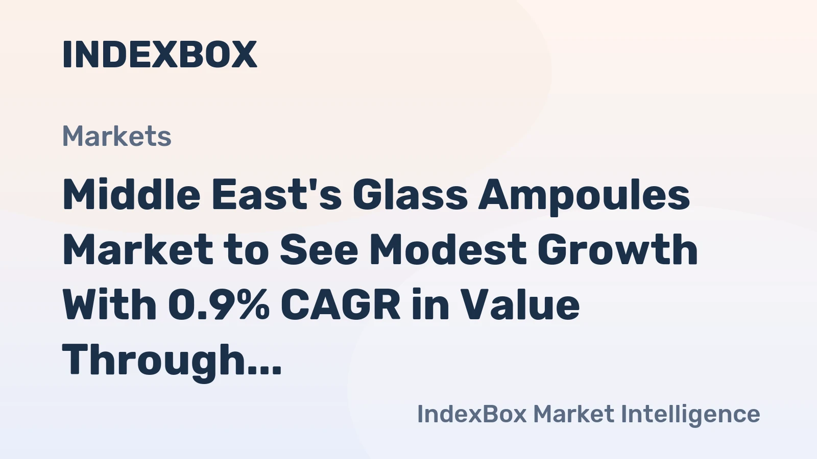 Middle East's Glass Ampoules Market to See Modest Growth With 0.9% CAGR in Value Through 2035