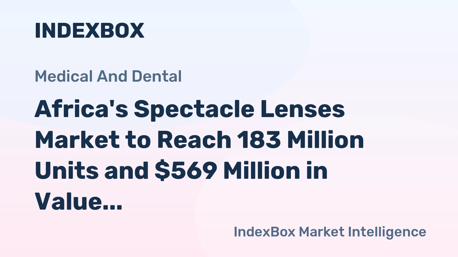 Africa's Spectacle Lenses Market to Reach 183 Million Units and $569 Million in Value by 2035