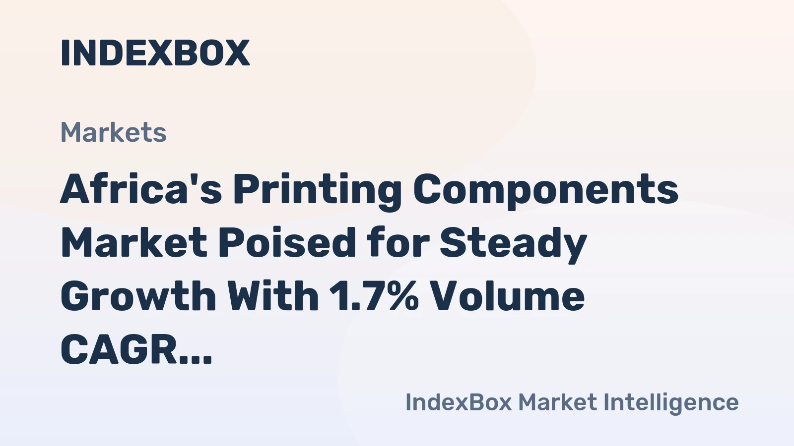 Africa's Printing Components Market Poised for Steady Growth With 1.7% Volume CAGR Through 2035