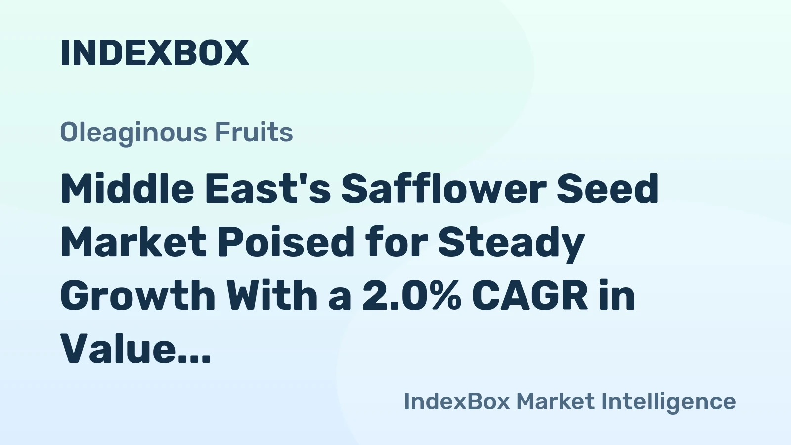 Middle East's Safflower Seed Market Poised for Steady Growth With a 2.0% CAGR in Value Through 2035