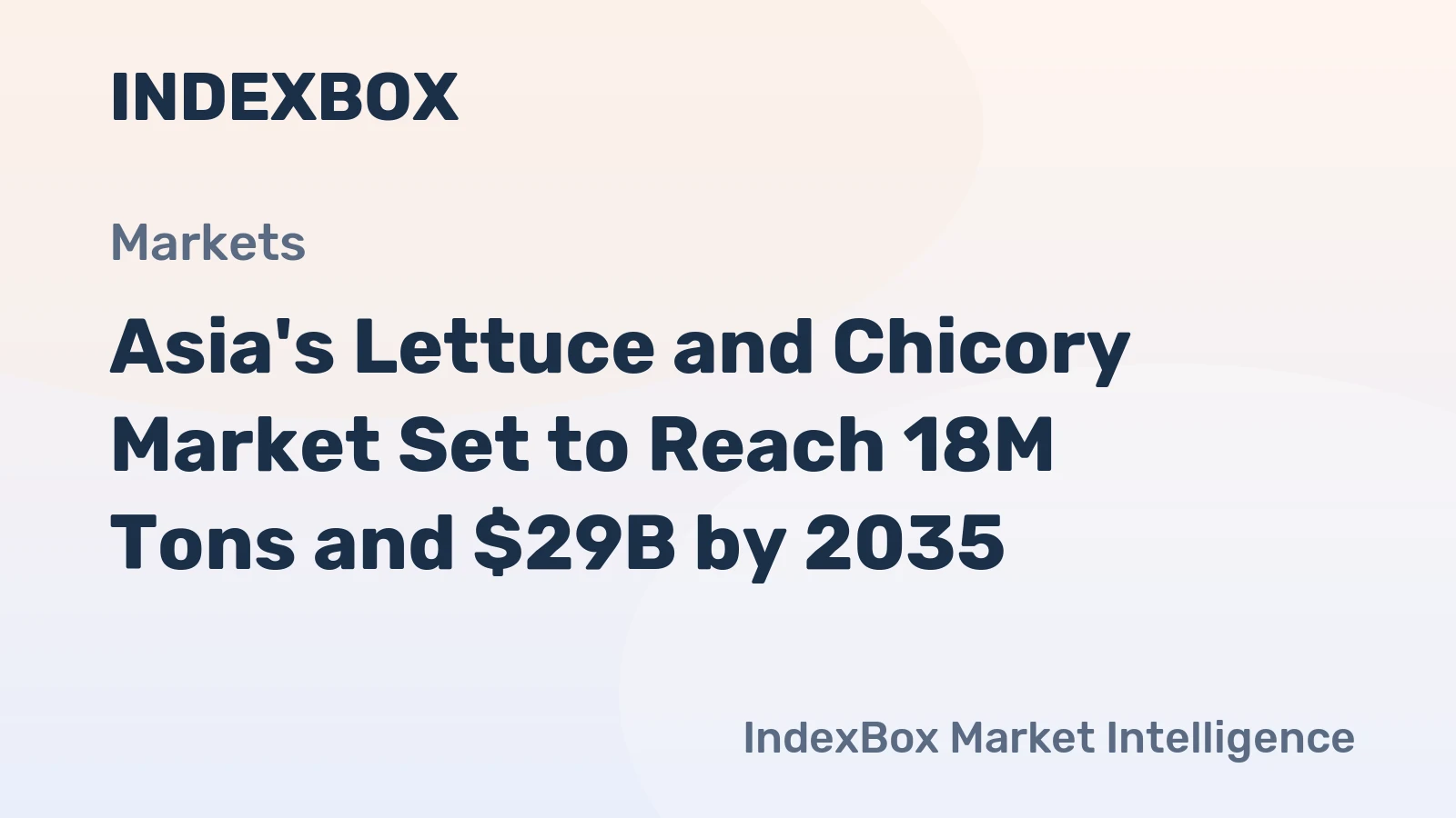 Asia's Lettuce and Chicory Market Set to Reach 18M Tons and $29B by 2035