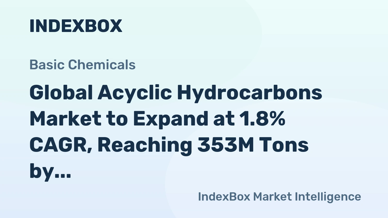 Global Acyclic Hydrocarbons Market to Expand at 1.8% CAGR, Reaching 353M Tons by 2035