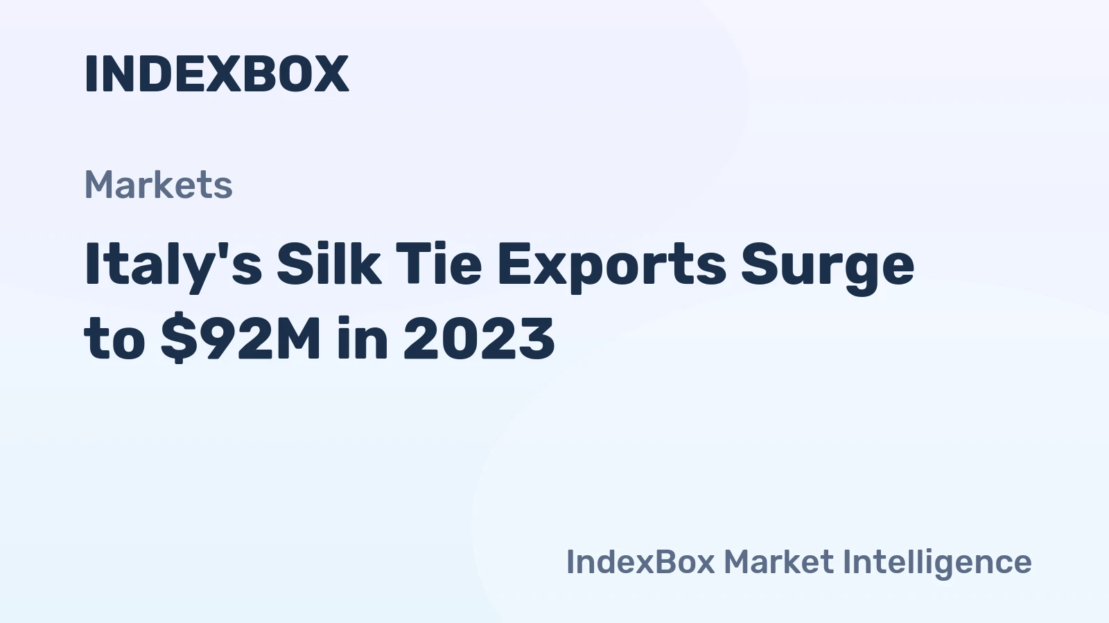 Italy's Silk Tie Exports Surge to $92M in 2023