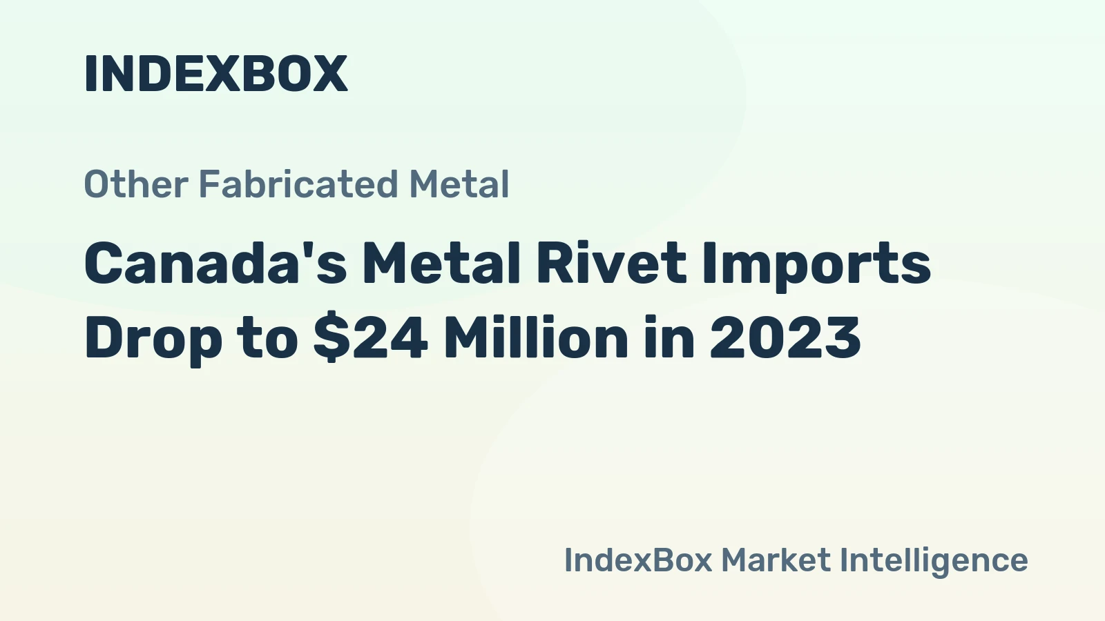 Canada's Metal Rivet Imports Drop to $24 Million in 2023
