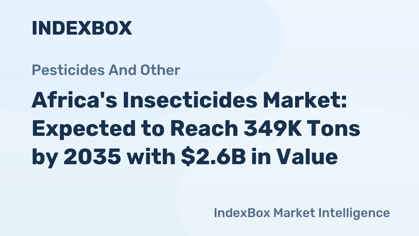 Africa's Insecticides Market: Expected to Reach 349K Tons by 2035 with $2.6B in Value