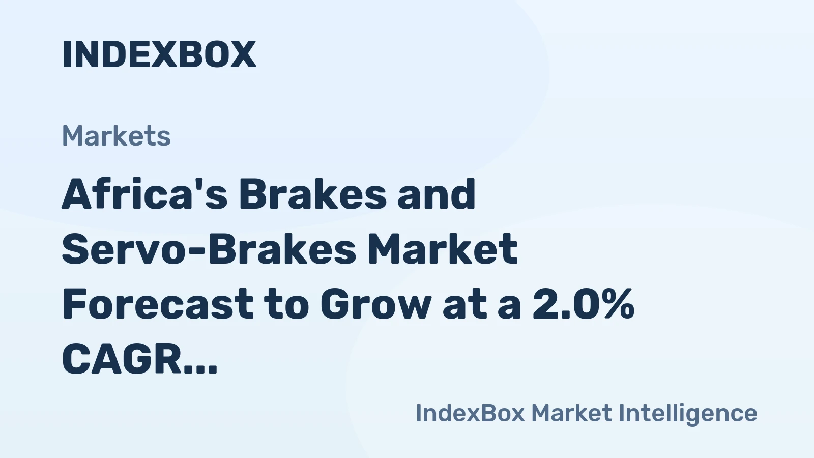 Africa's Brakes and Servo-Brakes Market Forecast to Grow at a 2.0% CAGR Through 2035