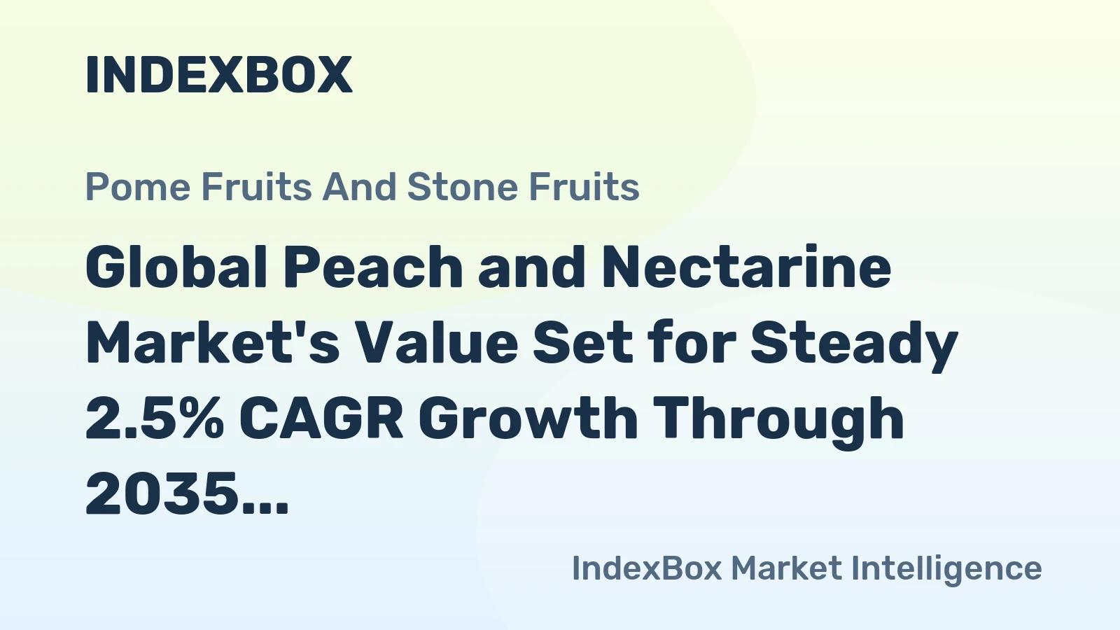 Global Peach and Nectarine Market's Value Set for Steady 2.5% CAGR Growth Through 2035