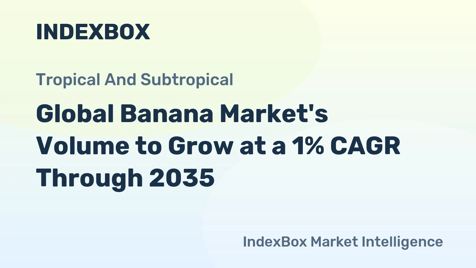 Global Banana Market's Volume to Grow at a 1% CAGR Through 2035