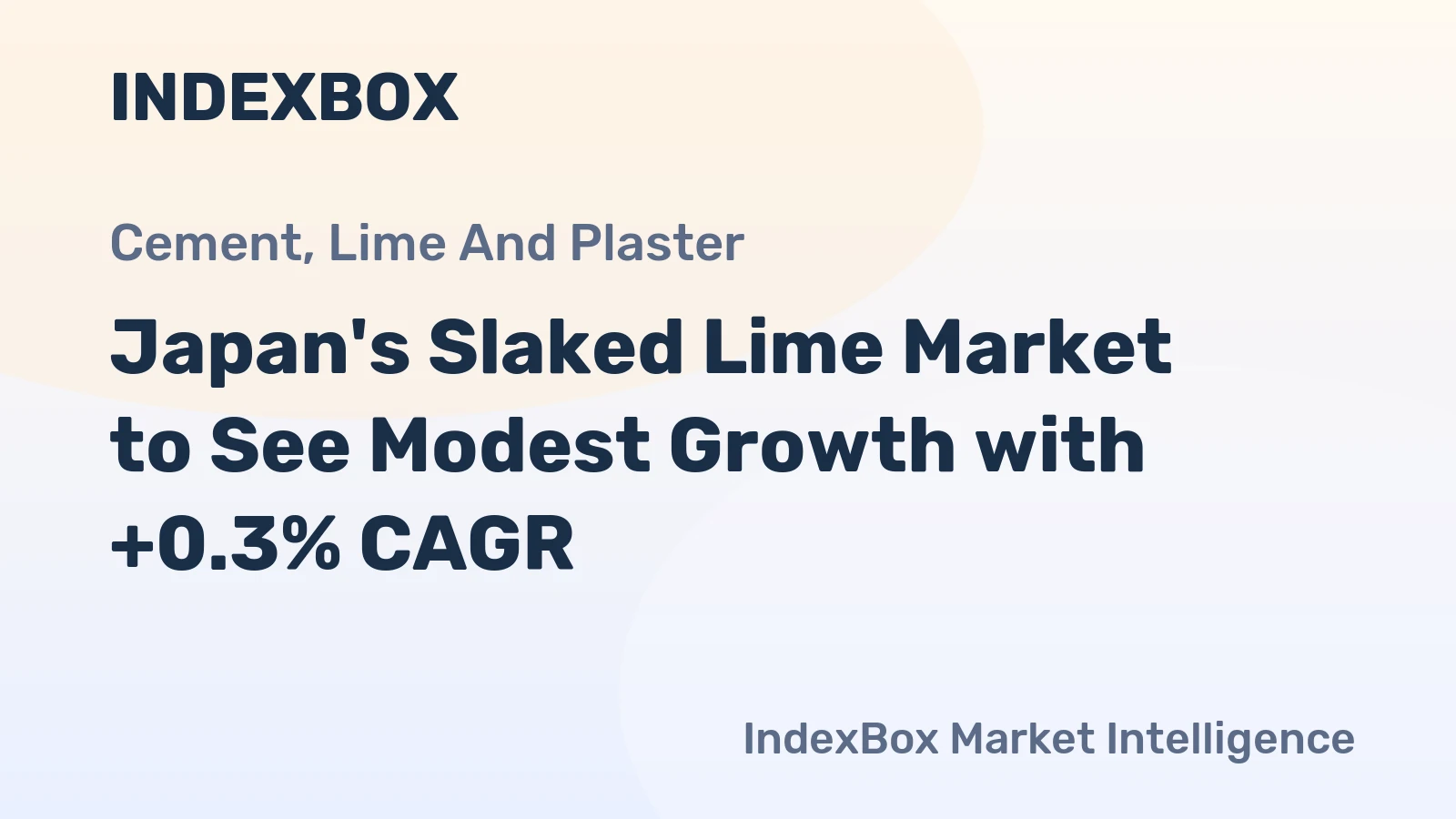Japan's Slaked Lime Market to See Modest Growth with +0.3% CAGR