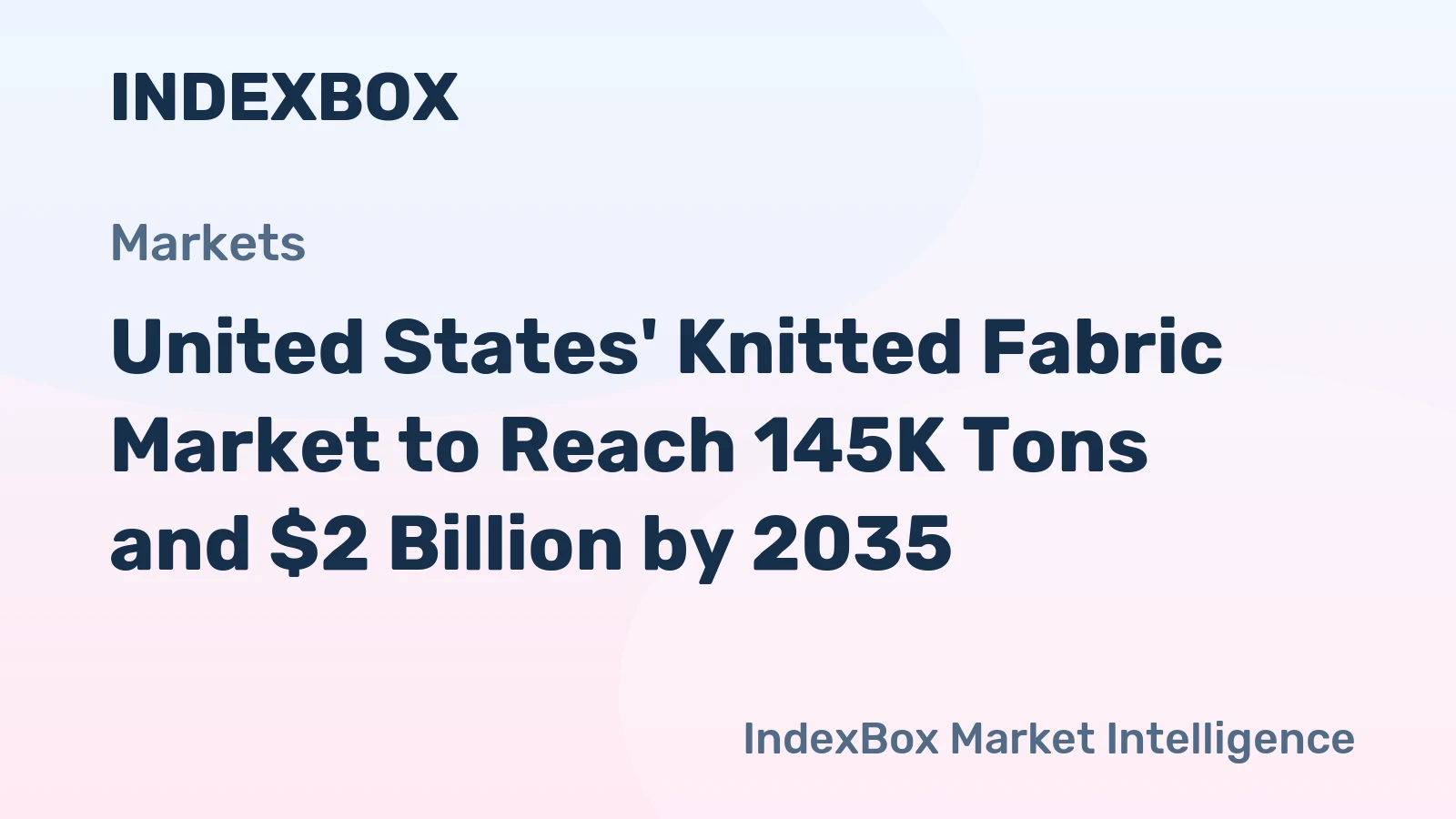 United States' Knitted Fabric Market to Reach 145K Tons and $2 Billion by 2035