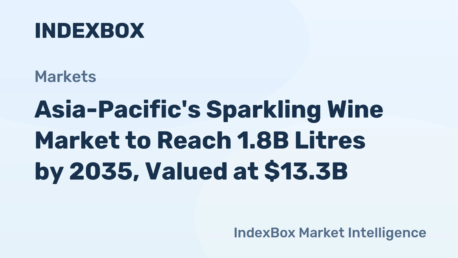 Asia-Pacific's Sparkling Wine Market to Reach 1.8B Litres by 2035, Valued at $13.3B