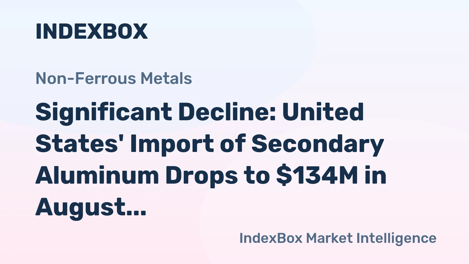 Significant Decline: United States' Import of Secondary Aluminum Drops to $134M in August 2023