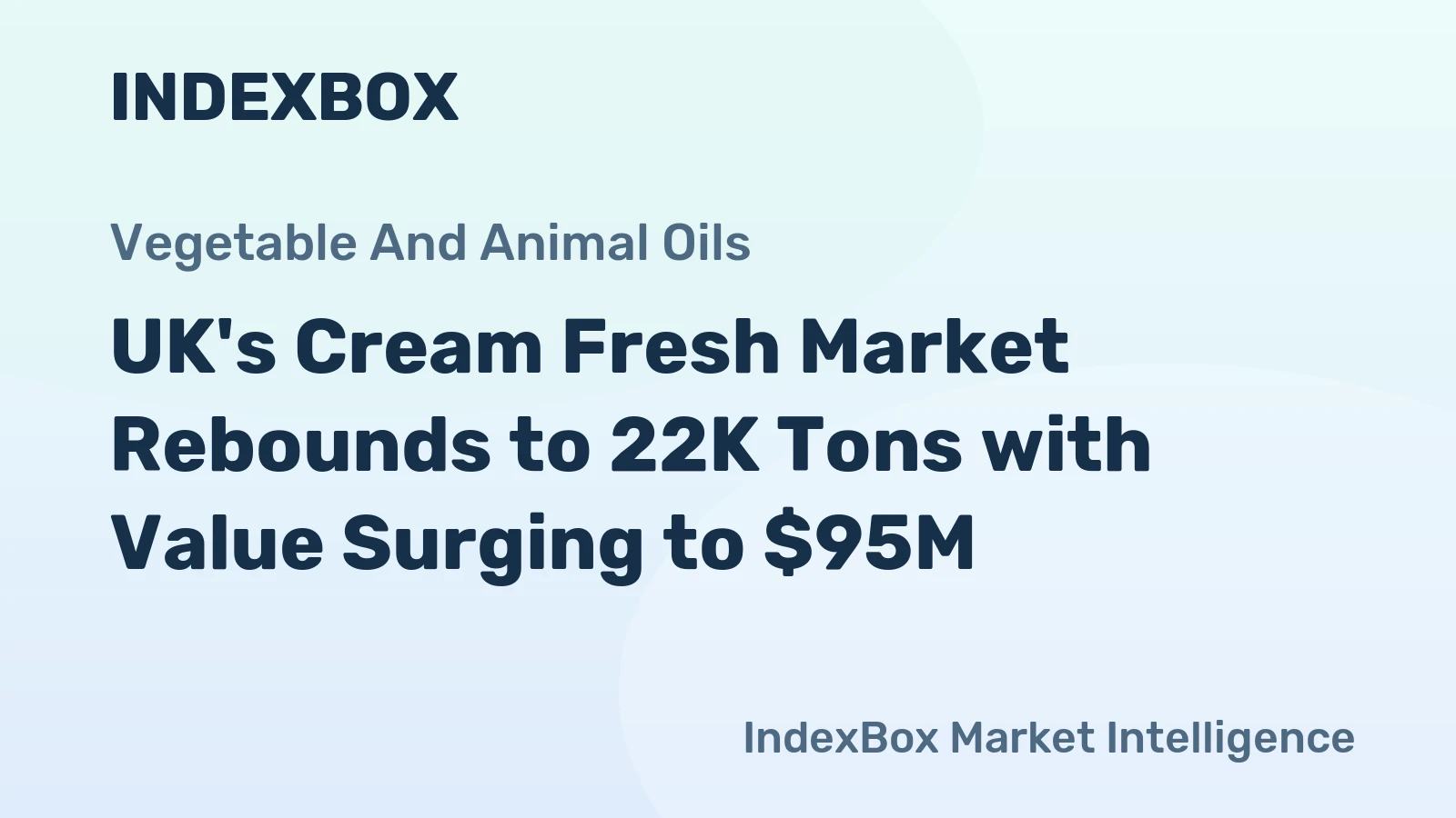UK's Cream Fresh Market Rebounds to 22K Tons with Value Surging to $95M