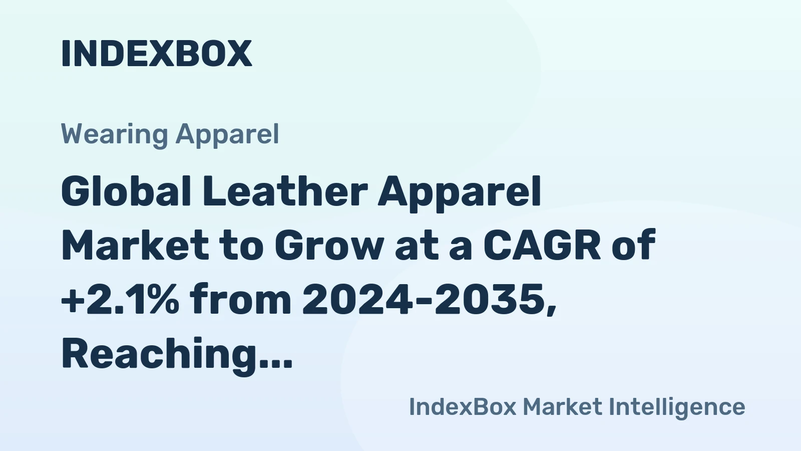 Global Leather Apparel Market to Grow at a CAGR of +2.1% from 2024-2035, Reaching 304M Units by 2035