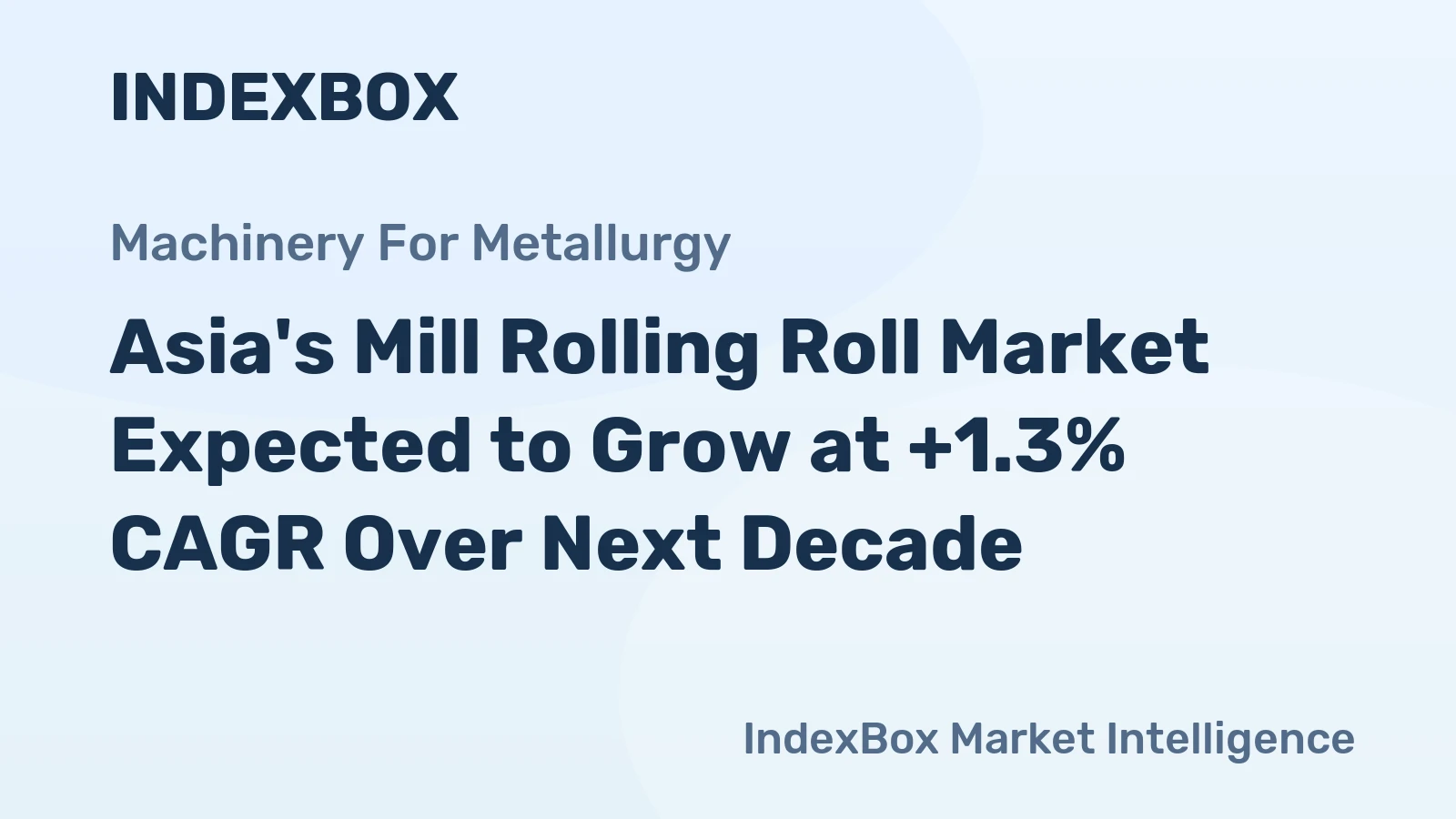 Asia's Mill Rolling Roll Market Expected to Grow at +1.3% CAGR Over Next Decade
