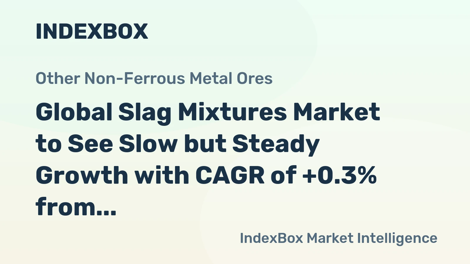 Global Slag Mixtures Market to See Slow but Steady Growth with CAGR of +0.3% from 2024-2035