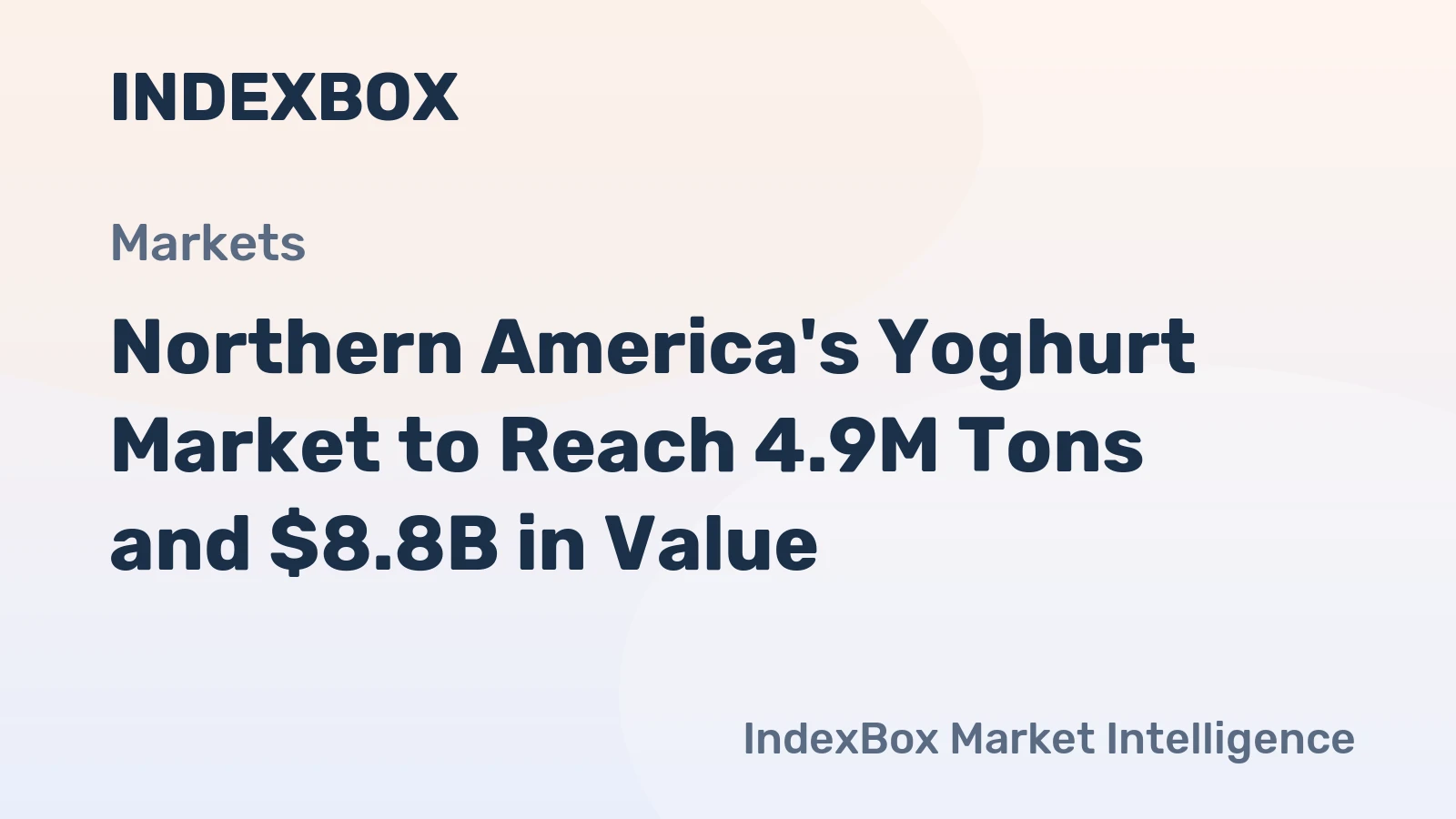 Northern America's Yoghurt Market to Reach 4.9M Tons and $8.8B in Value