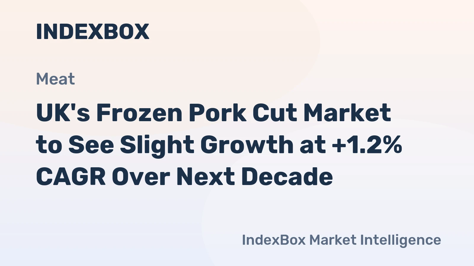 UK's Frozen Pork Cut Market to See Slight Growth at +1.2% CAGR Over Next Decade