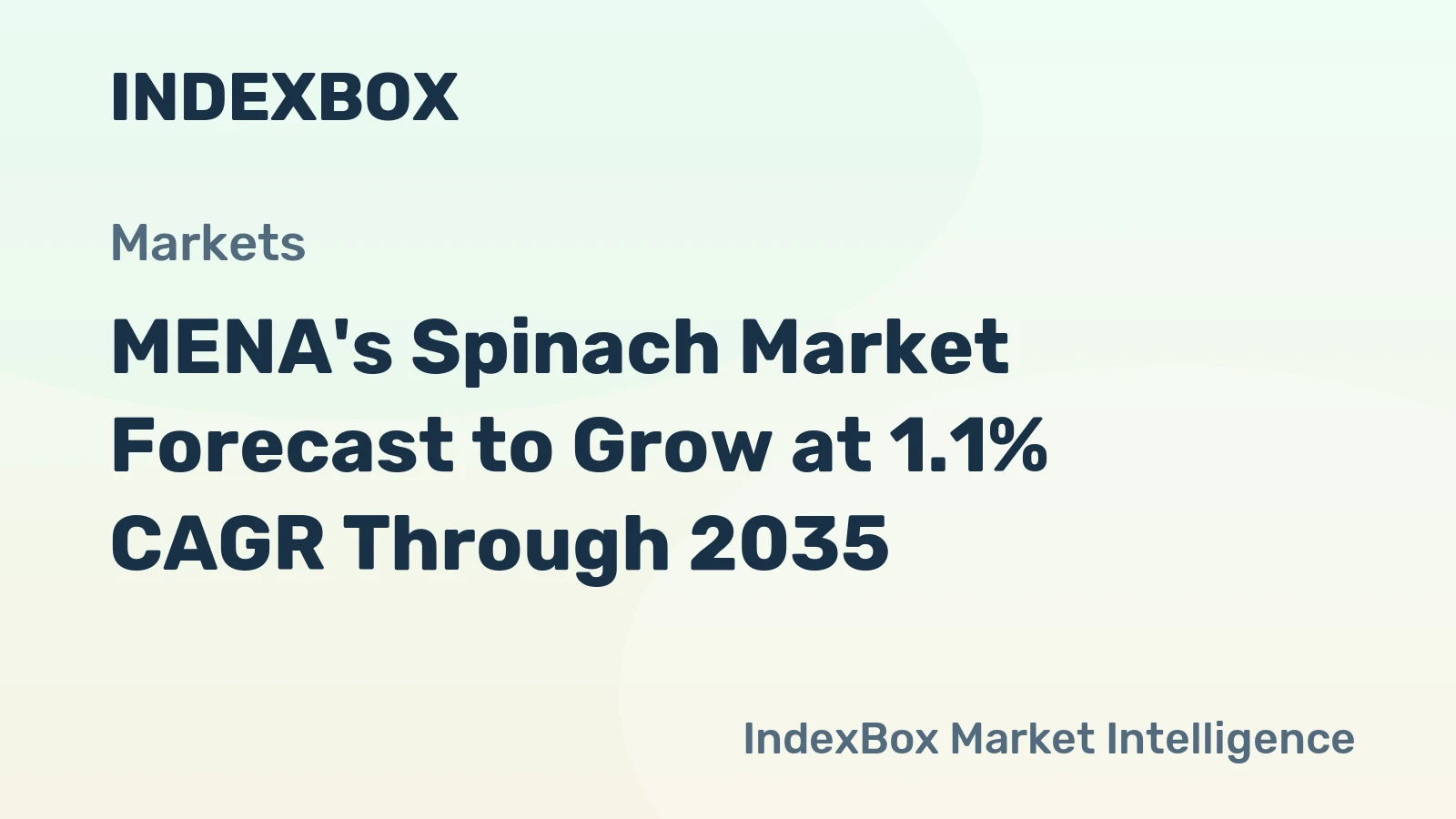 MENA's Spinach Market Forecast to Grow at 1.1% CAGR Through 2035