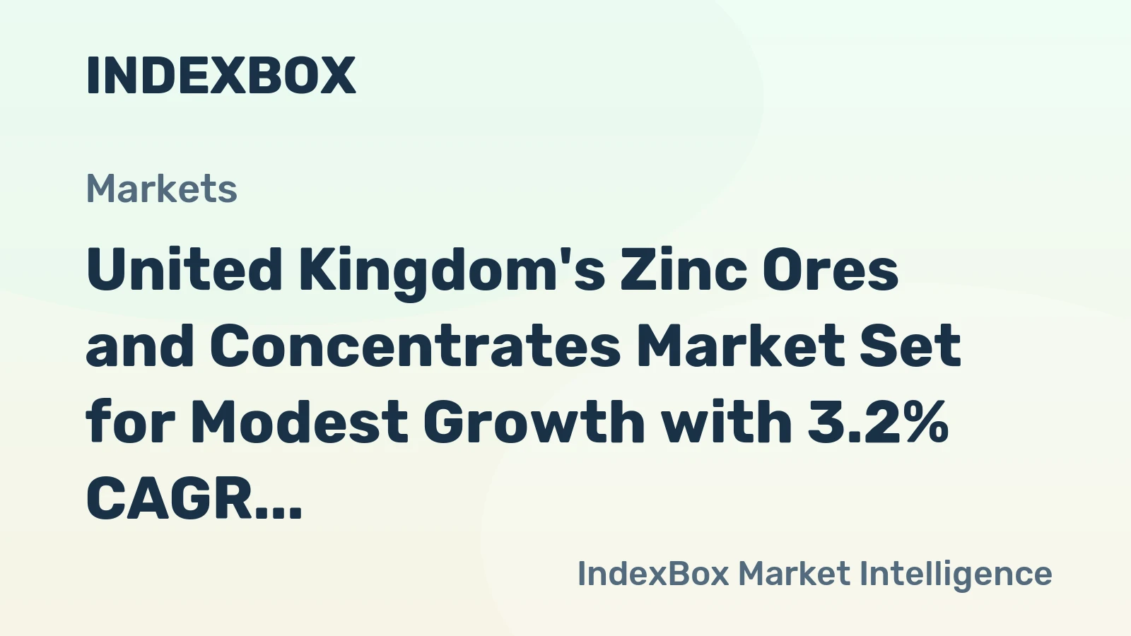 United Kingdom's Zinc Ores and Concentrates Market Set for Modest Growth with 3.2% CAGR Through 2035